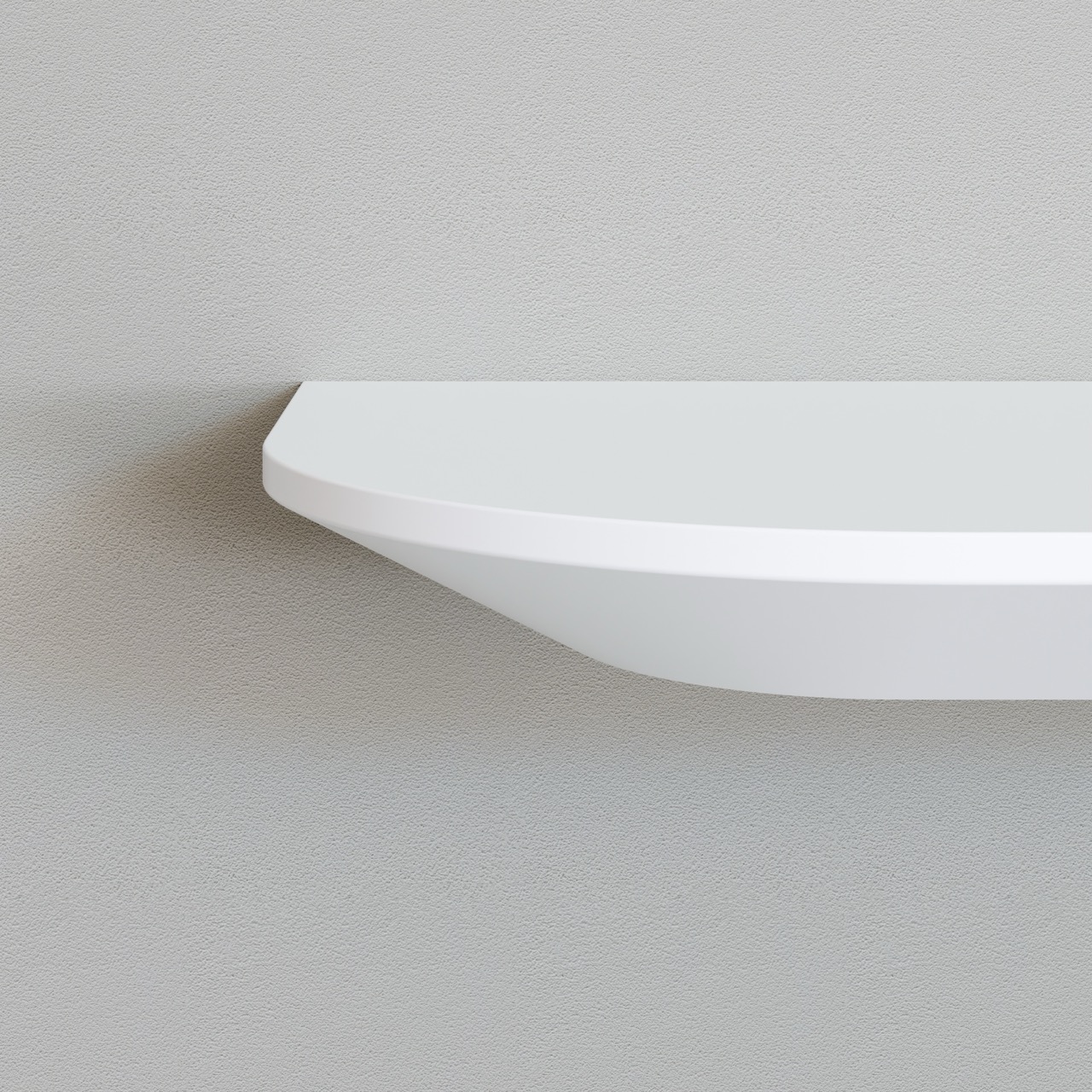 5106 - Wandplank rond verjongd - MDF v313 - 30 mm dik - online kopen