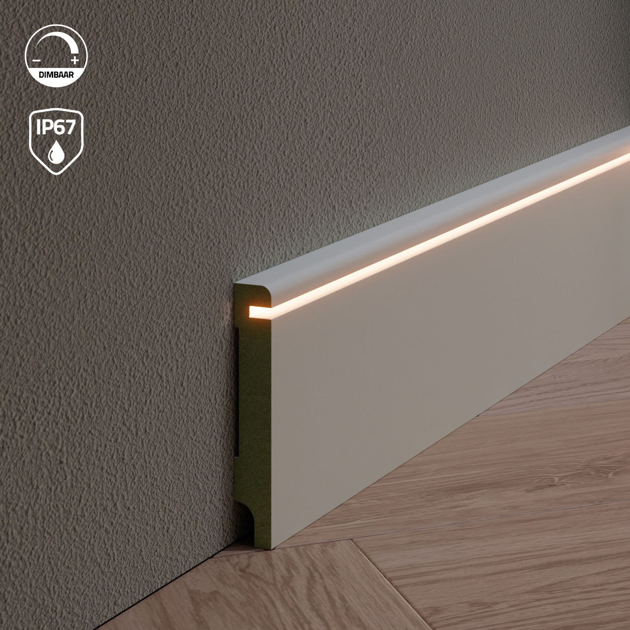 0101_LM - Gladde plint LED FM - MDF v313 - 15 x 70 mm - online kopen